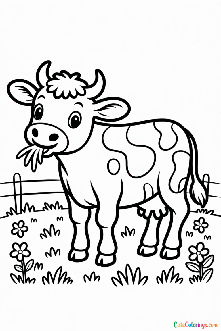 Free Cow Coloring Pages | Printable Farm Animal Sheets PDF