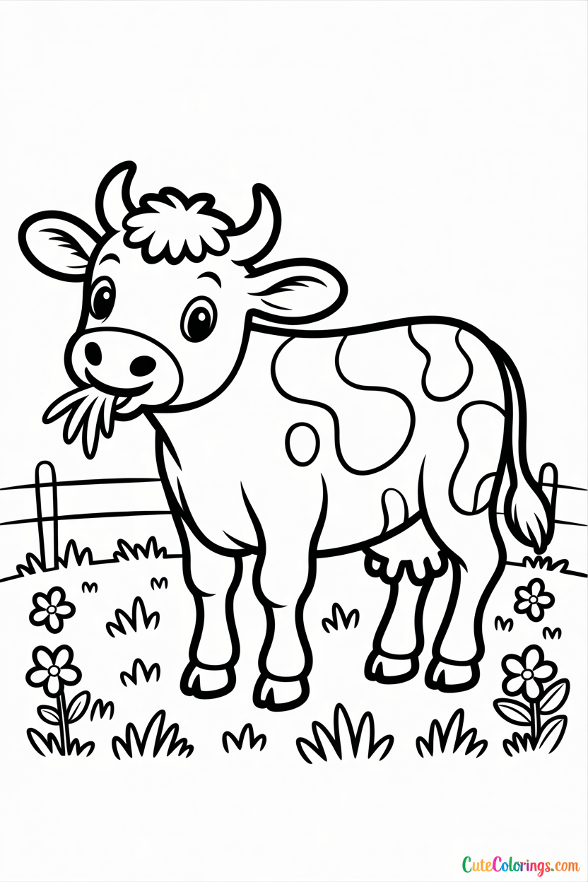 Free Cow Coloring Pages | Printable Farm Animal Sheets PDF