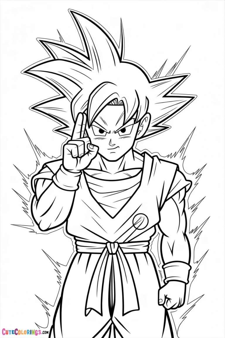 Free Goku Coloring Pages | Dragon Ball Z Printable Sheets PDF