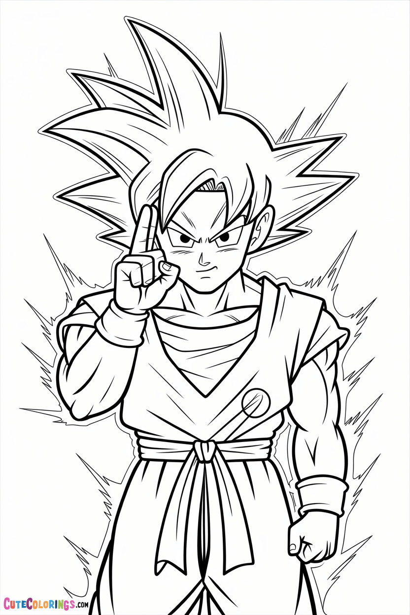 Free Goku Coloring Pages | Dragon Ball Z Printable Sheets PDF