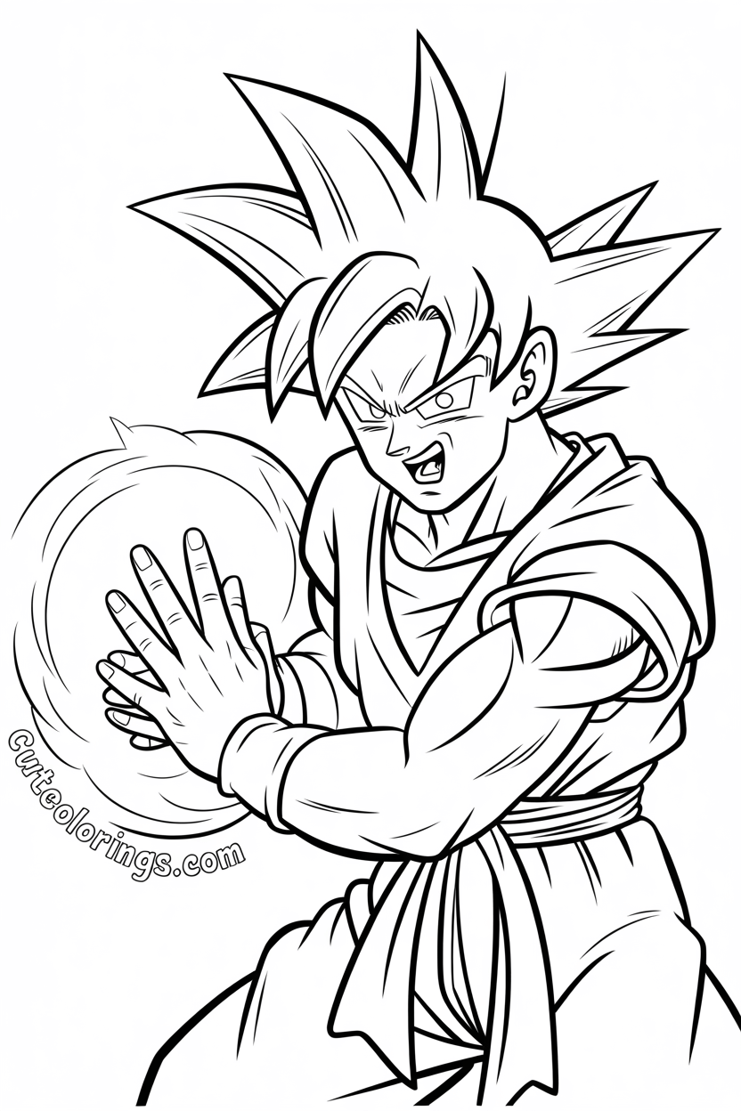 Free Goku Coloring Pages | Dragon Ball Z Printable Sheets PDF