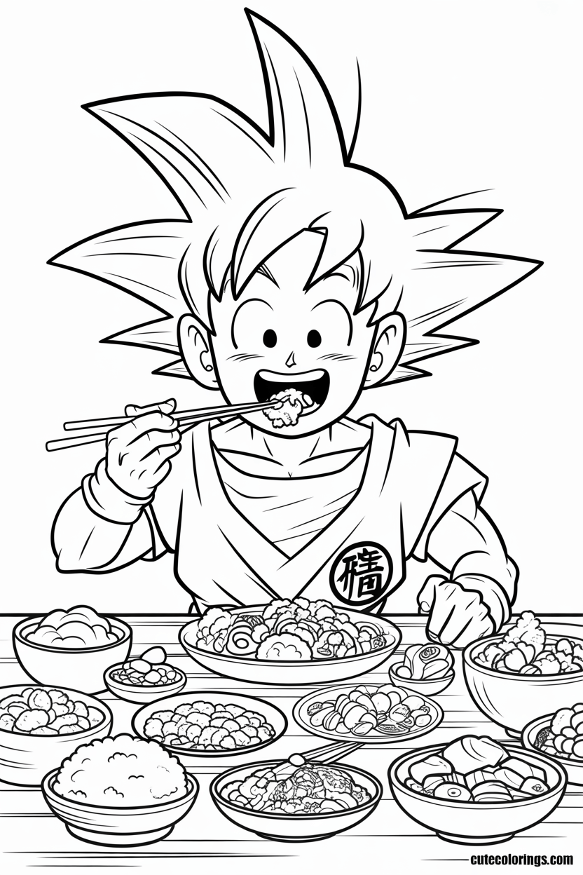 Free Goku Coloring Pages | Dragon Ball Z Printable Sheets PDF