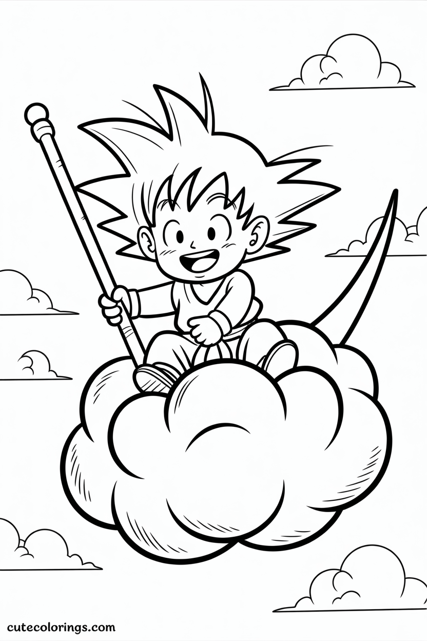 Free Goku Coloring Pages | Dragon Ball Z Printable Sheets PDF