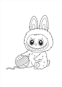 Labubu Coloring Pages | Cute POP MART Monster Free PDF